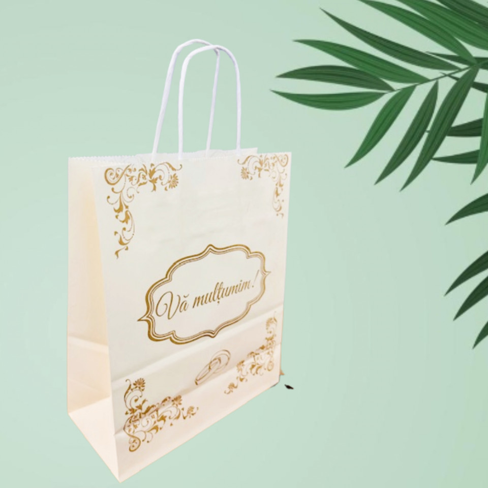 Sacosa hartie Va Multumim | Cadou | Marturii nunta | BisBags